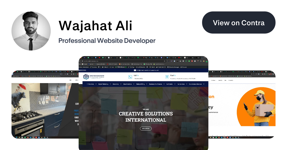 Wajahat Ali on Contra | Professional Website Developer