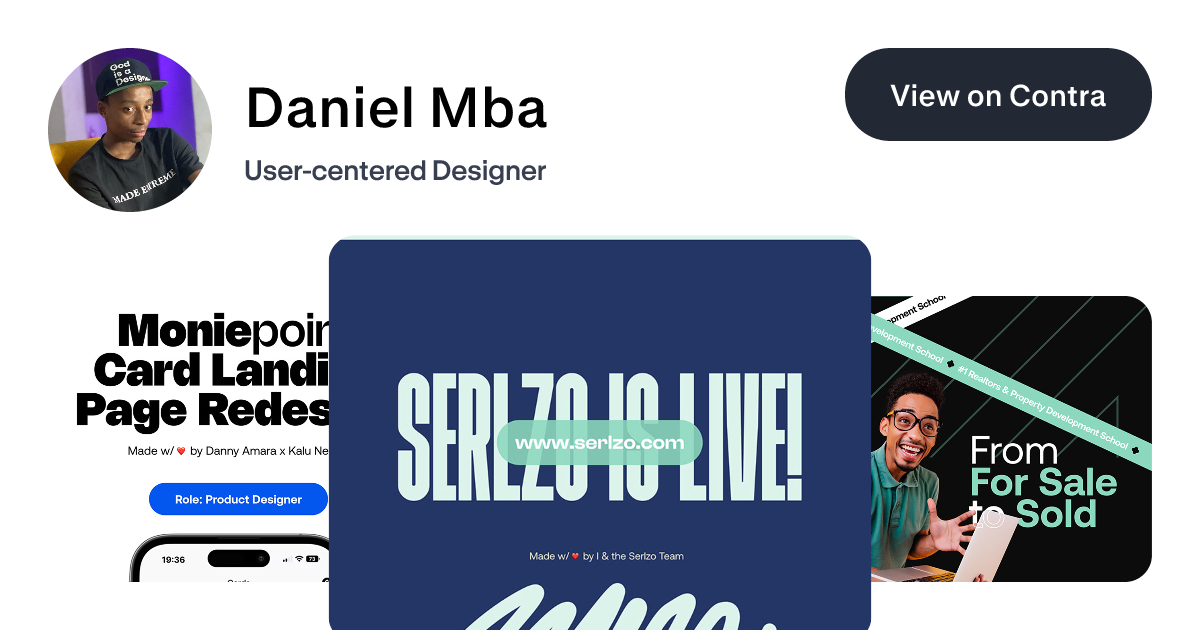 Daniel Mba on Contra | User-centered Designer