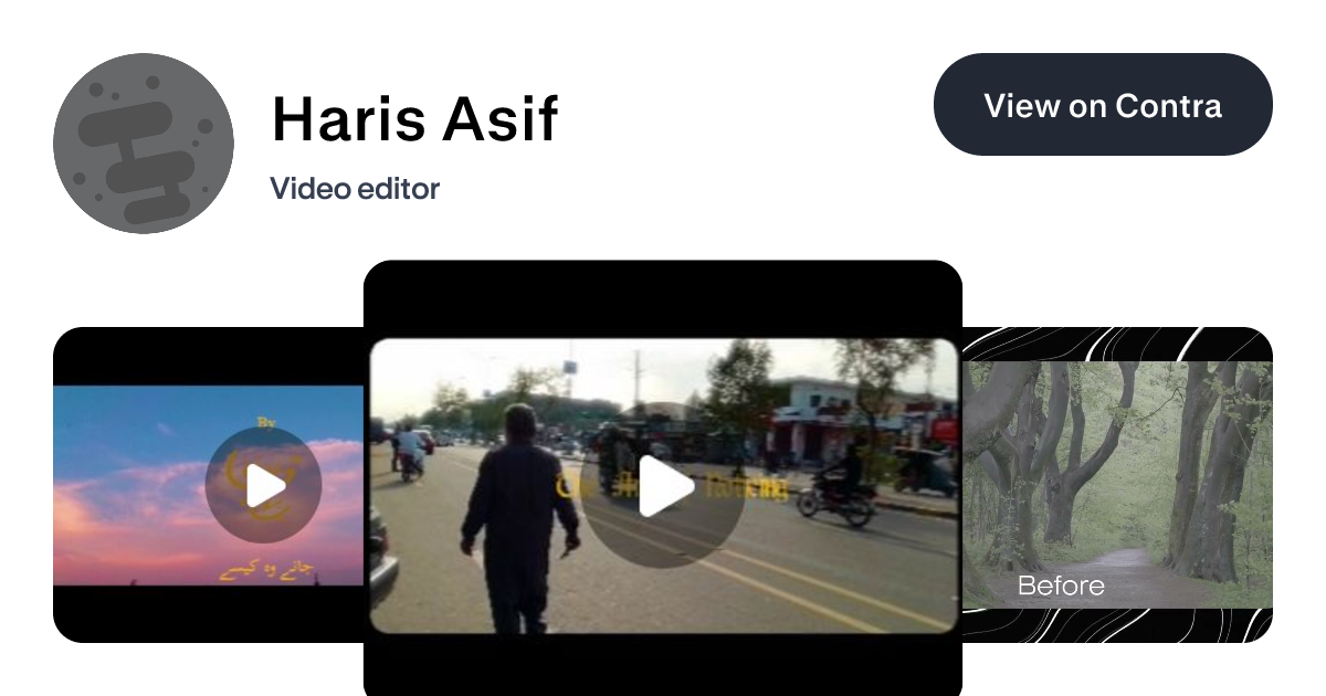 Haris Asif on Contra | Video editor