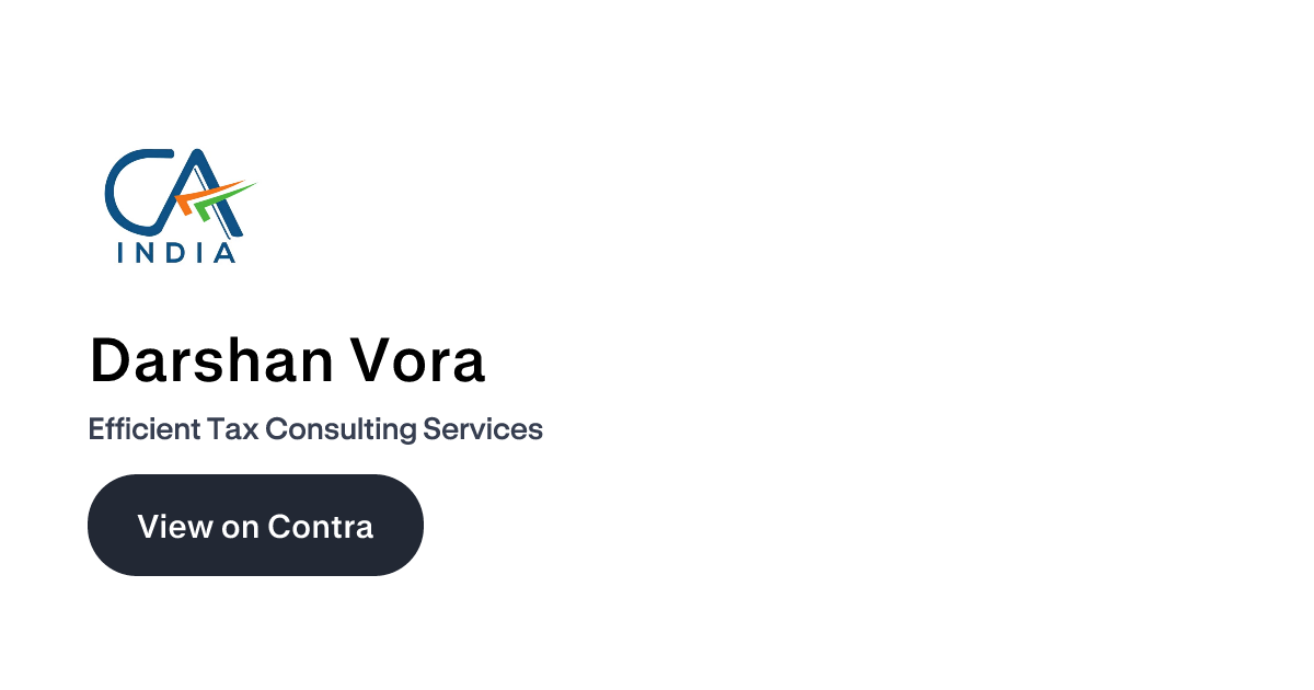 Darshan Vora on Contra | Efficient Tax Consulting Services