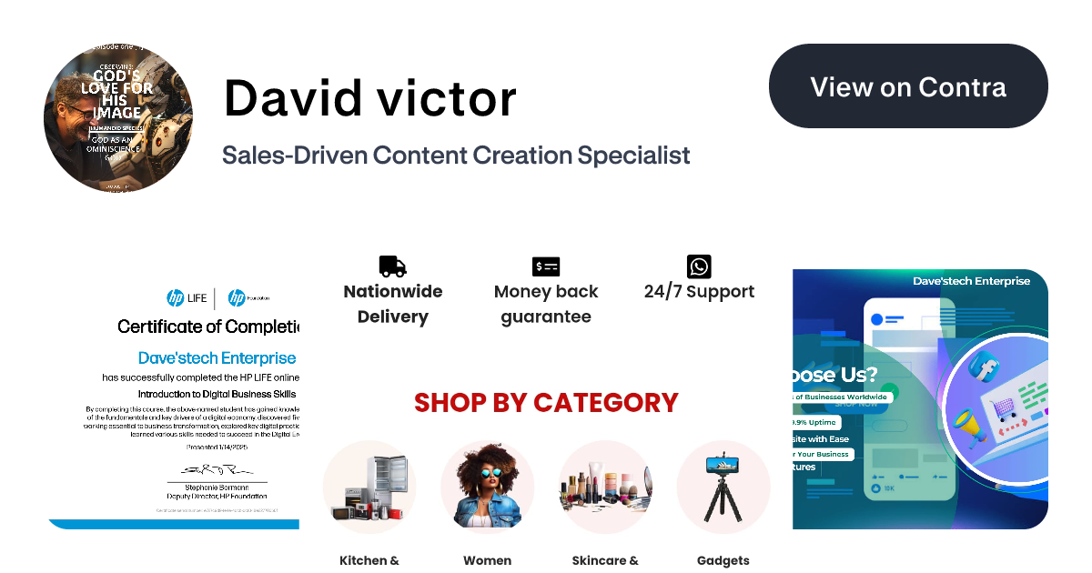 David victor's Work | Contra