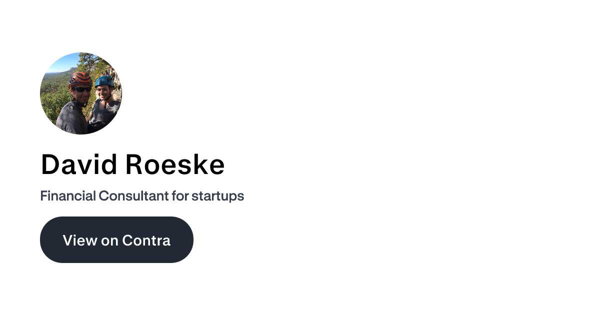 David Roeske on Contra | Financial Consultant for startups