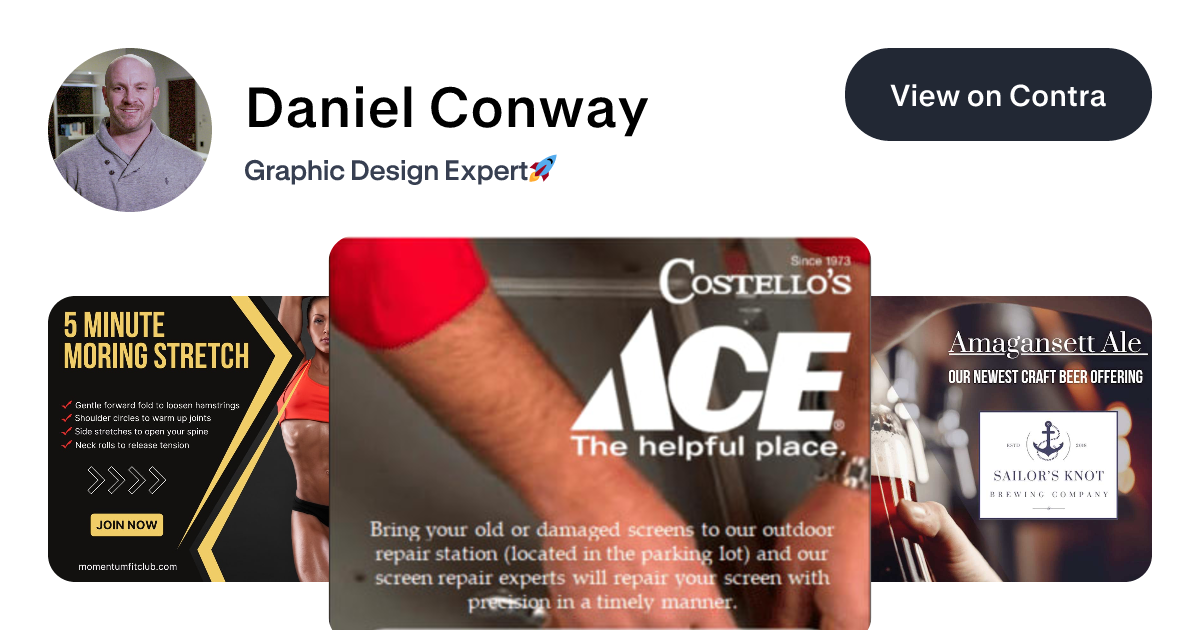 Daniel Conway on Contra | Graphic Design Expert🚀