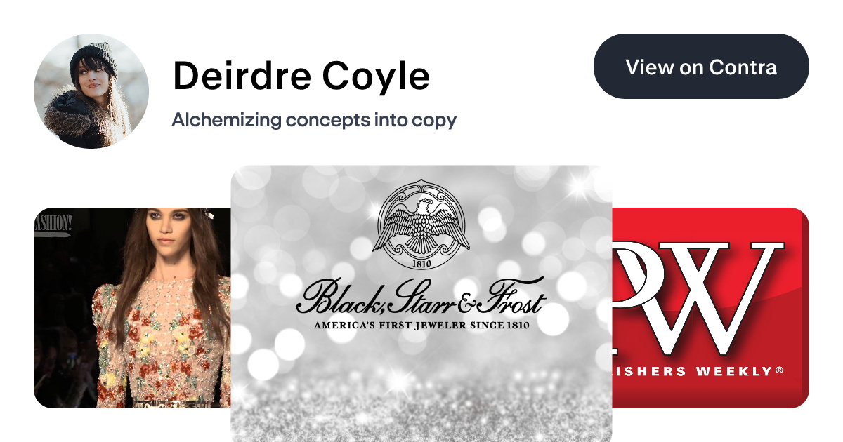 Deirdre Coyle's Work | Contra
