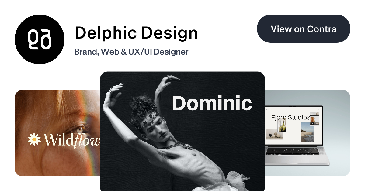 Delphic Design on Contra | Brand, Web & UX/UI Designer