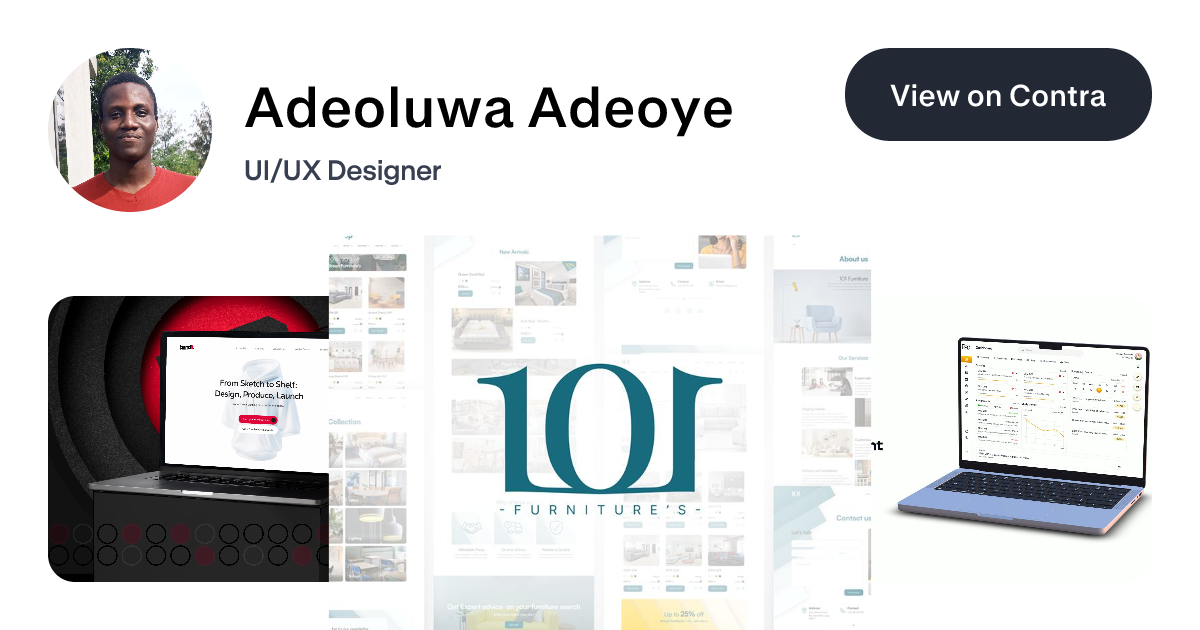 Adeoluwa Adeoye on Contra | UI/UX Designer