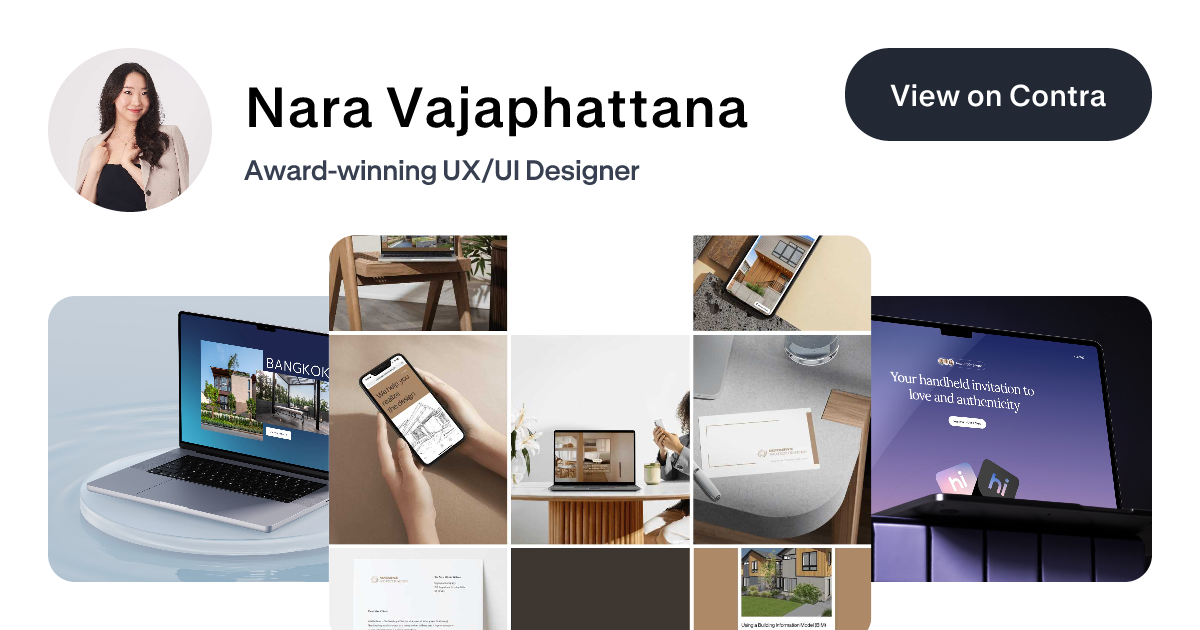 Nara Vajaphattana on Contra | Award-winning UX/UI Designer ⚡