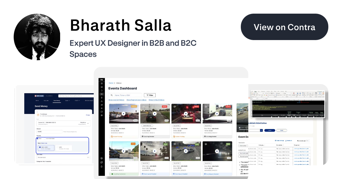 Bharath Salla on Contra