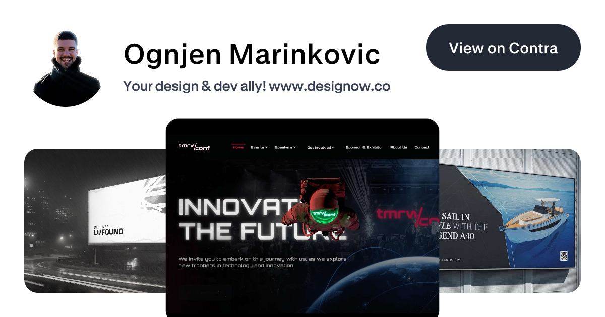 Ognjen Marinkovic on Contra | Your design & dev ally!
