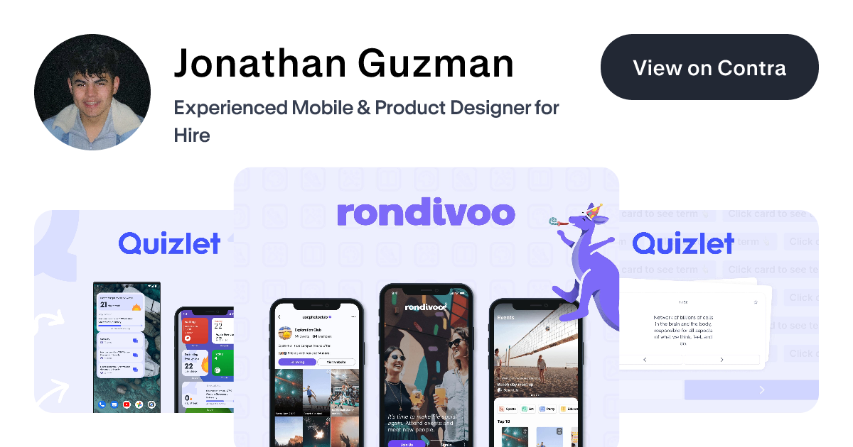 Jonathan Guzman - Mobile Designer | Contra
