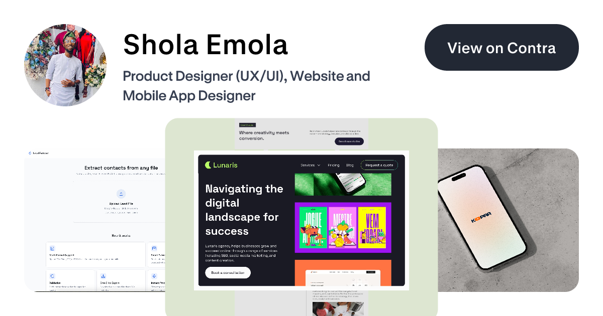 Shola Emola on Contra