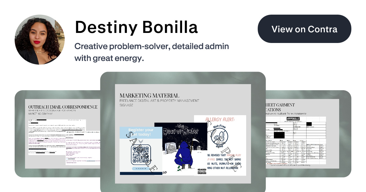 Destiny Bonilla's Work | Contra