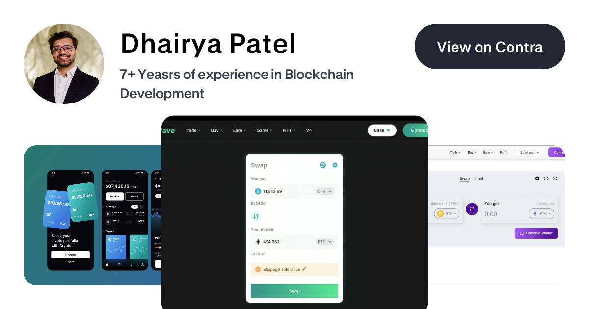 Dhairya Patel on Contra