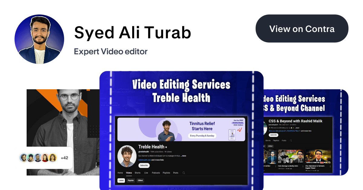 Syed Ali Turab on Contra | Expert Video editor