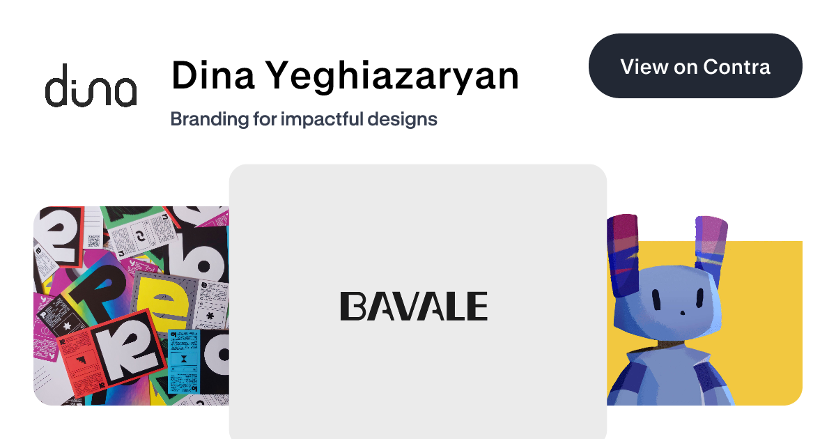 Dina Yeghiazaryan on Contra | Branding for impactful designs
