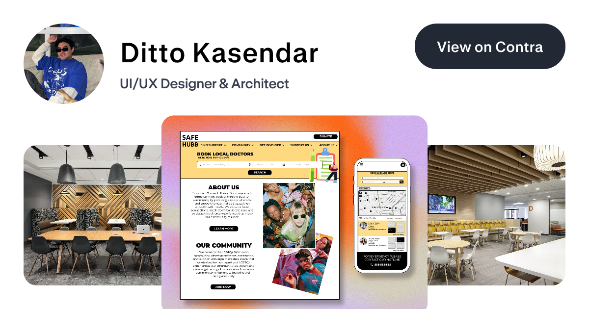 Ditto Kasendar on Contra | UI/UX Designer & Architect