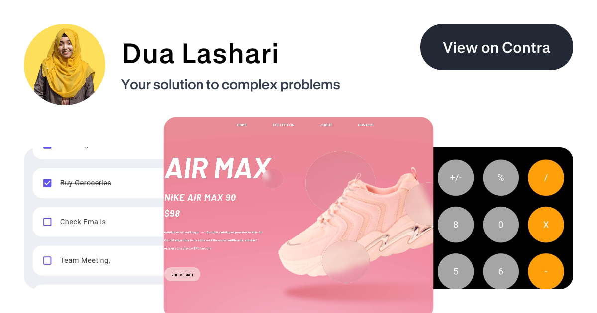 Dua Lashari on Contra | Your solution to complex problems