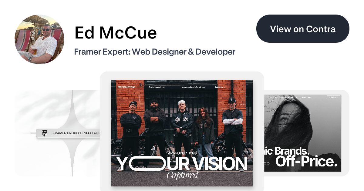 Ed McCue - Framer Designer | Contra