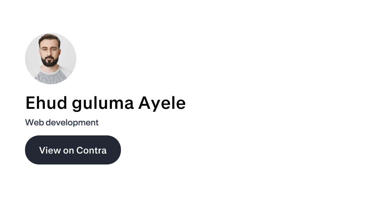 Ehud guluma Ayele on Contra | Web development
