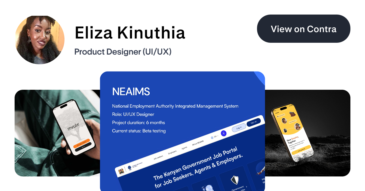 Eliza Kinuthia on Contra | Brand & UI/UX Designer