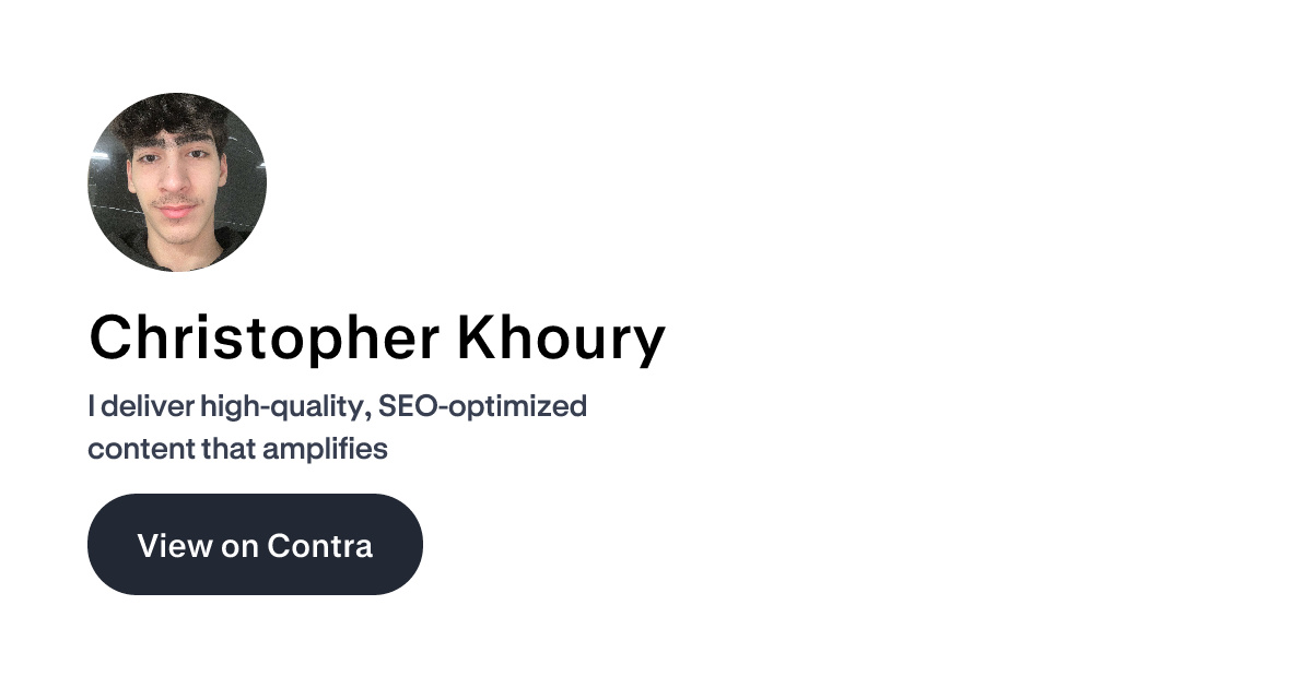 Christopher Khoury on Contra