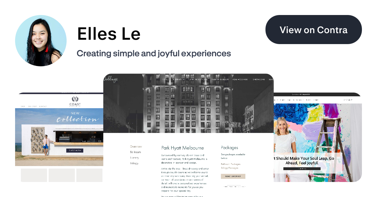 Elles Le on Contra | Creating simple and joyful experiences