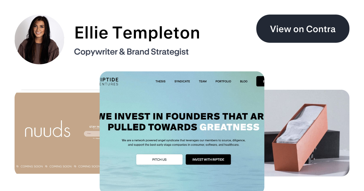 Ellie Templeton's Work | Contra