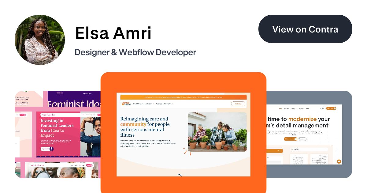 Elsa Amri on Contra | Designer & Webflow Developer