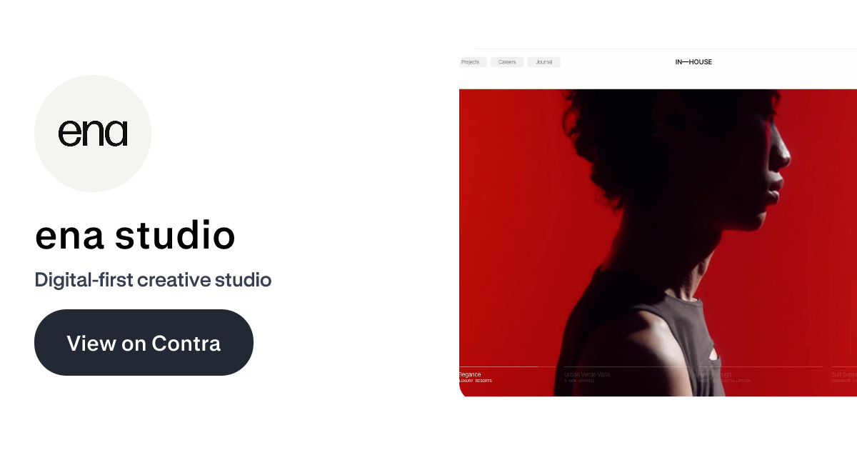 ena studio on Contra | Digital-first creative studio