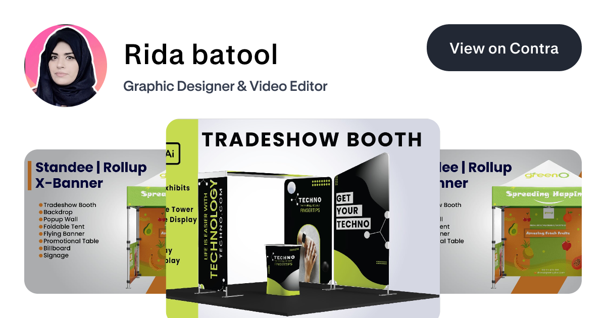 Rida batool on Contra | Graphic Designer & Video Editor