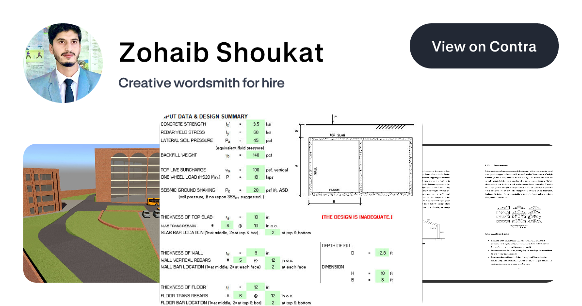 Zohaib Shoukat on Contra | Creative wordsmith for hire