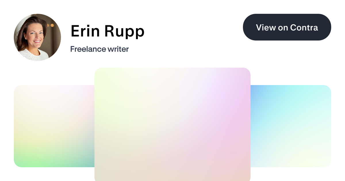 Erin Rupp on Contra | Freelance writer