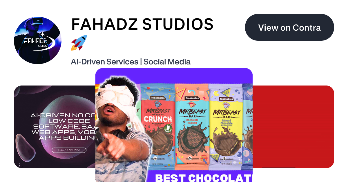 FAHADZ STUDIOS on Contra | AI-DRIVEN SERVICES