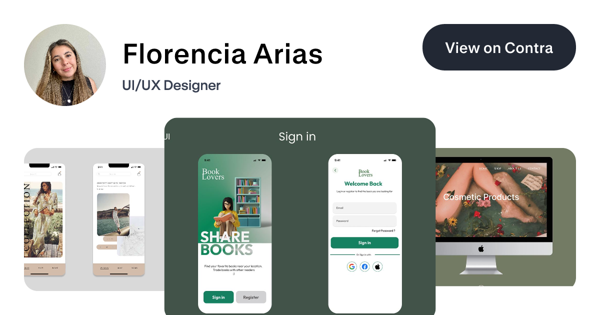 Florencia Arias on Contra | UI/UX Designer