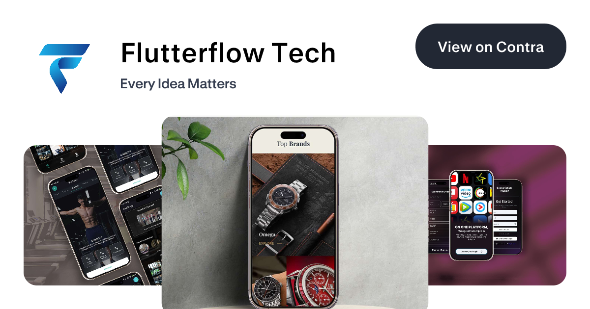 Flutterflow Tech on Contra | Every Idea Matters