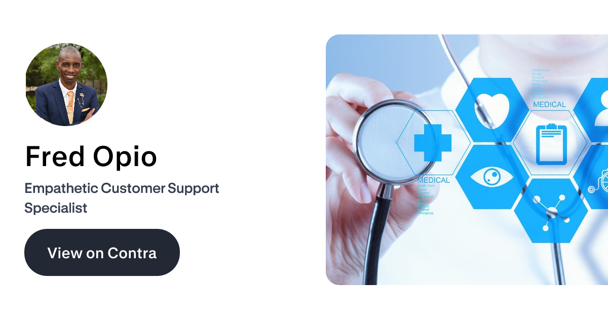 Fred Opio on Contra | Empathetic Customer Support Specialist