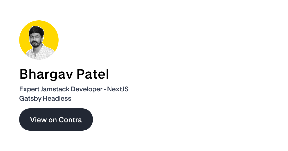 Bhargav Patel on Contra