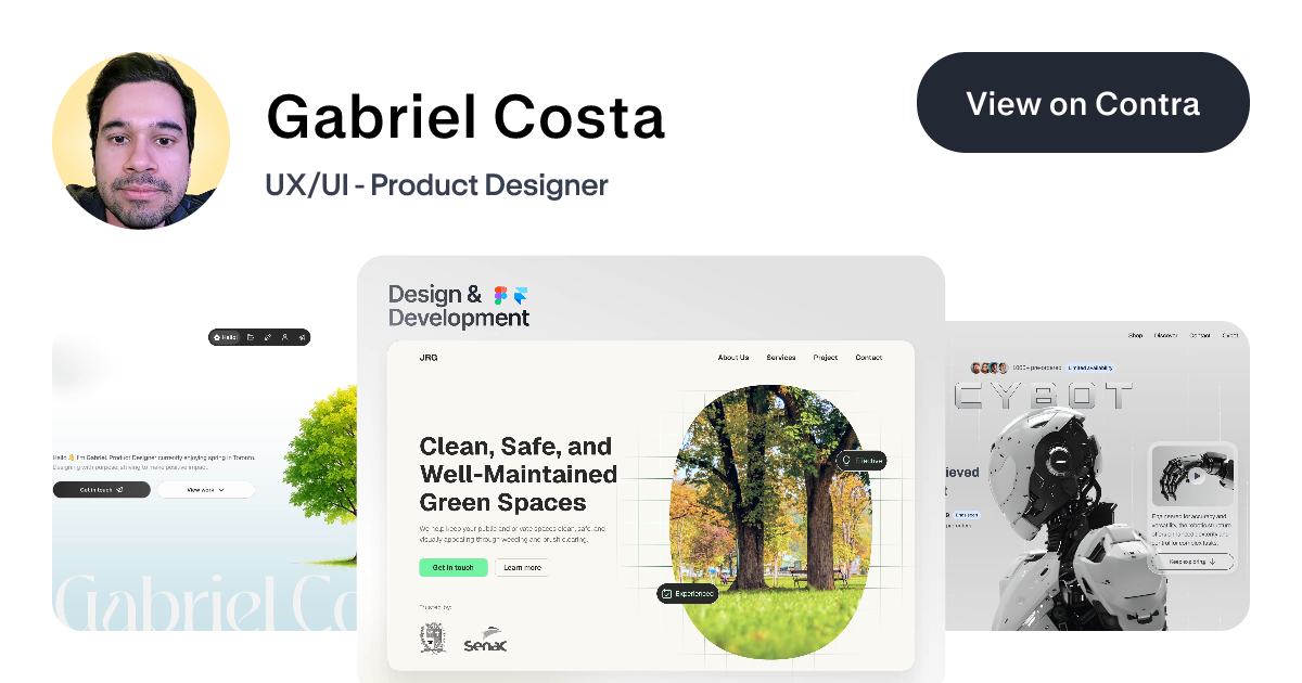 Gabriel Costa on Contra | UX/UI - Product Designer