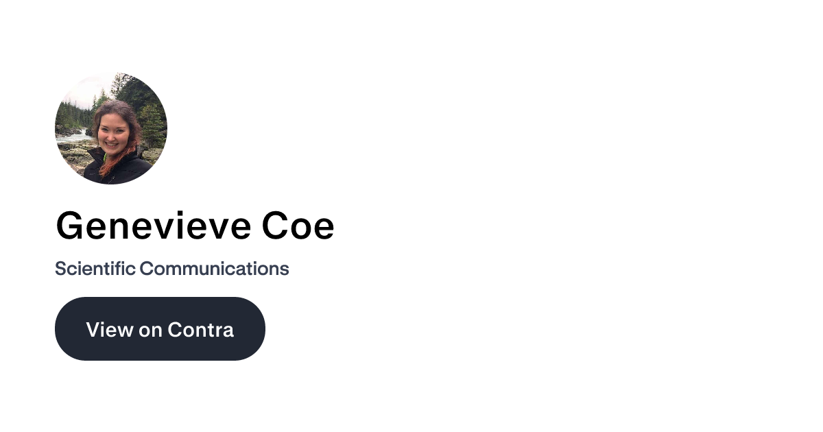 Genevieve Coe on Contra | Scientific Communications