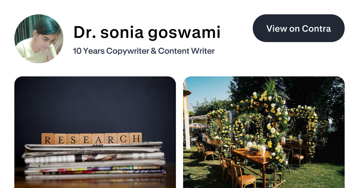 Dr. sonia goswami on Contra