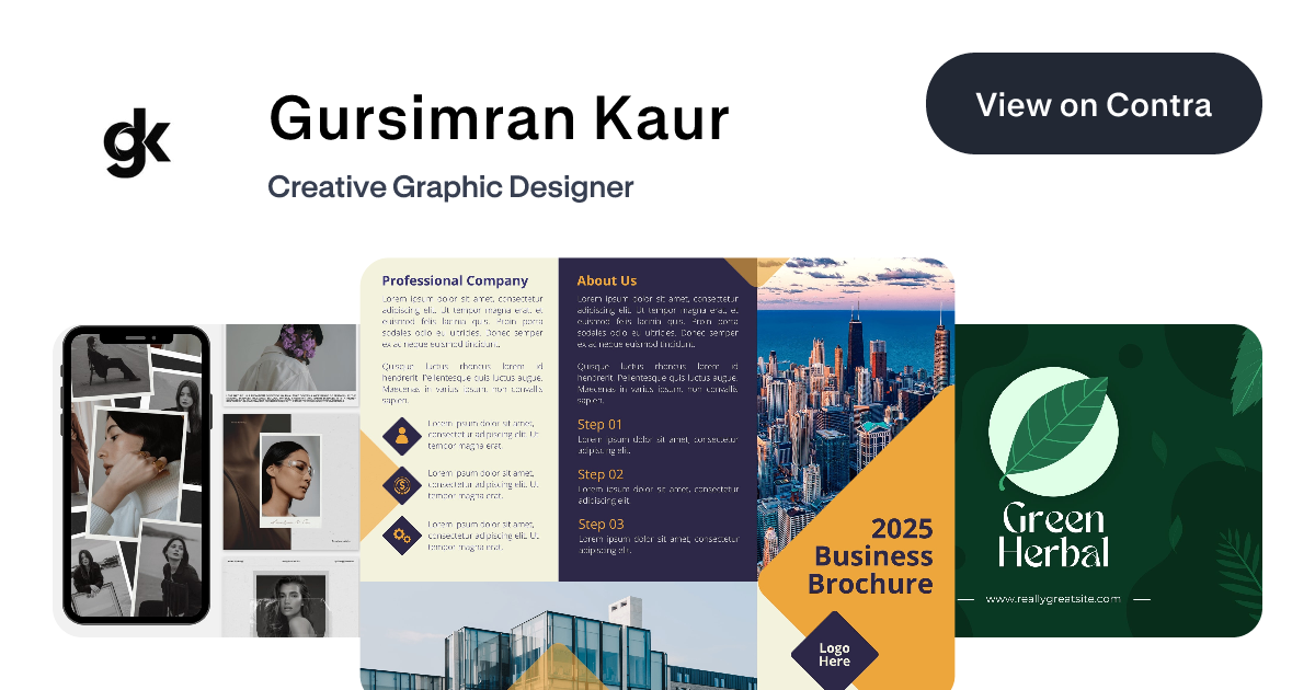 Gursimran Kaur on Contra | Creative Graphic Designer