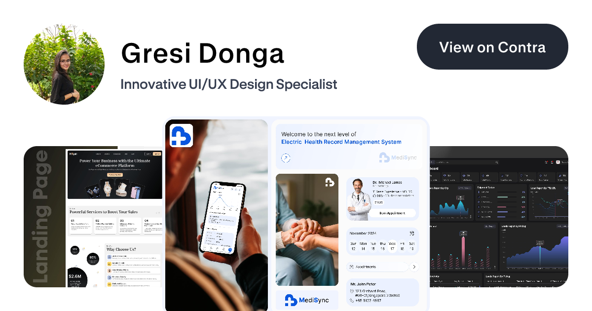 Gresi Donga on Contra | Innovative UI/UX Design Specialist