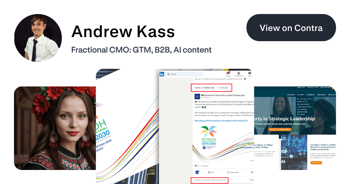 Andrew Kass on Contra | Fractional CMO: GTM, B2B, AI content