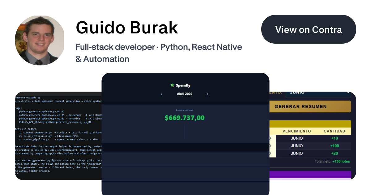 Guido Burak's Work | Contra