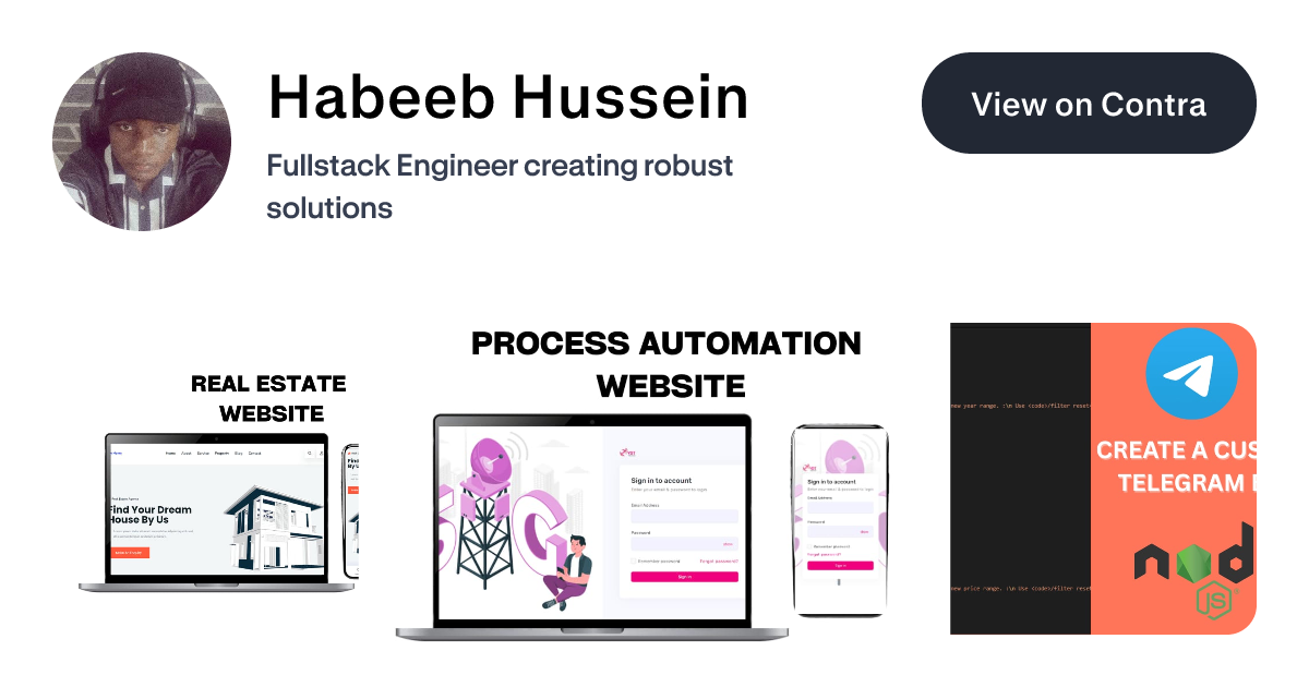Habeeb Hussein - Web Designer | Contra