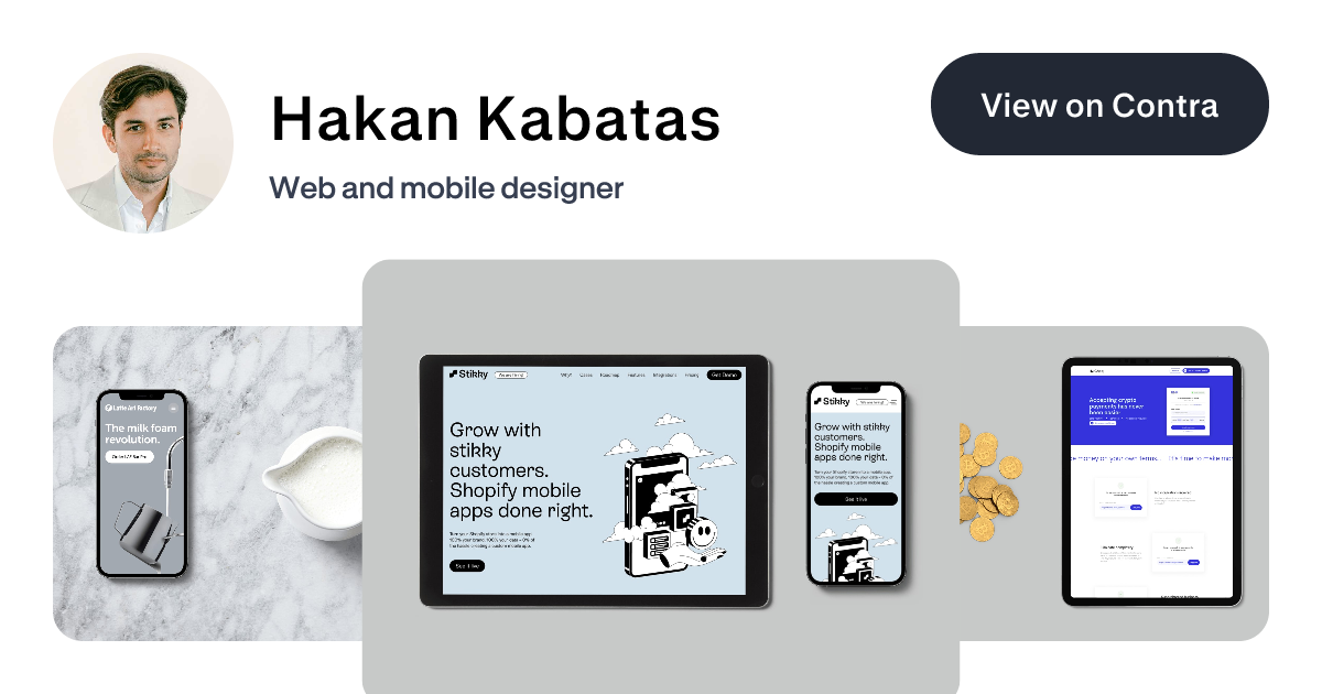 Hakan Kabatas on Contra | Web and mobile designer