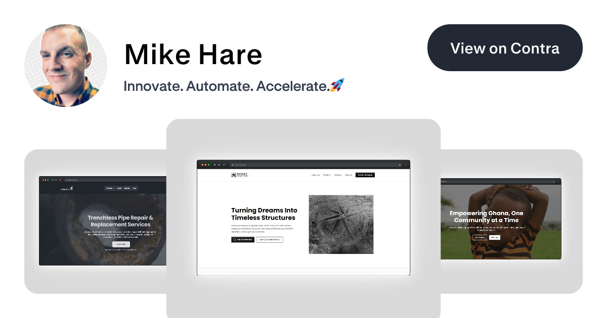 Mike Hare on Contra | Innovate. Automate. Accelerate.🚀