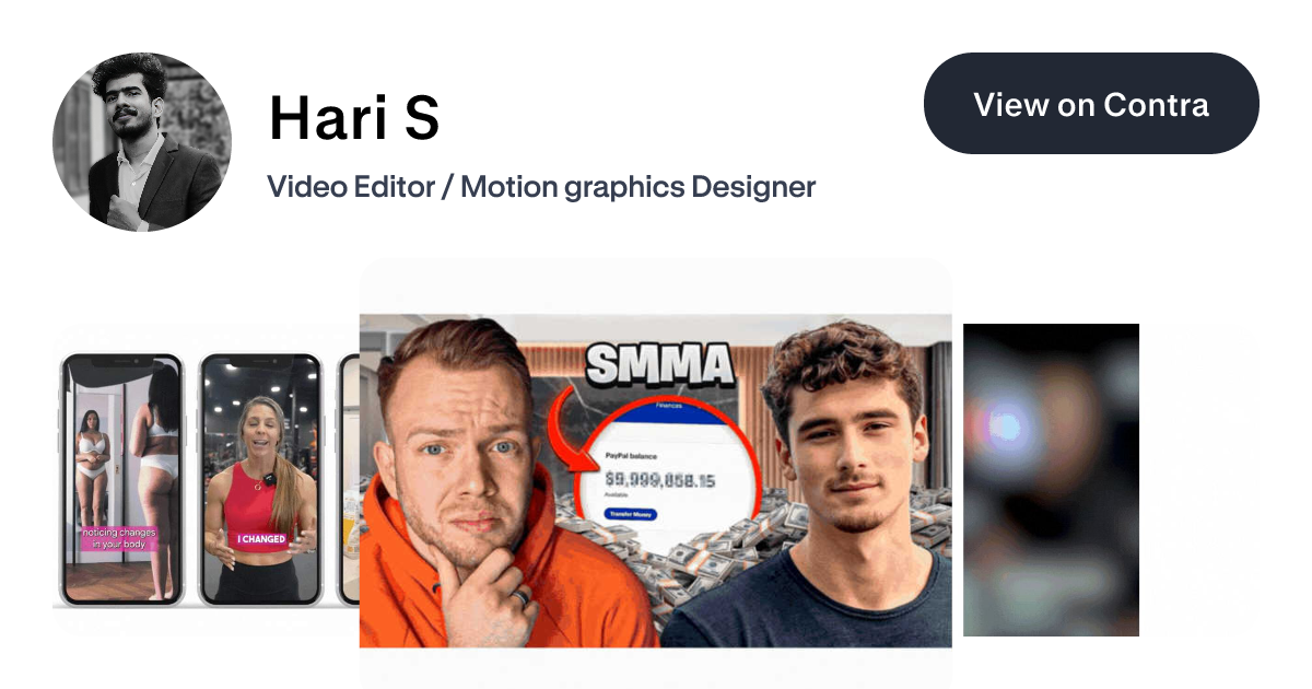Hari S - Motion Designer | Contra