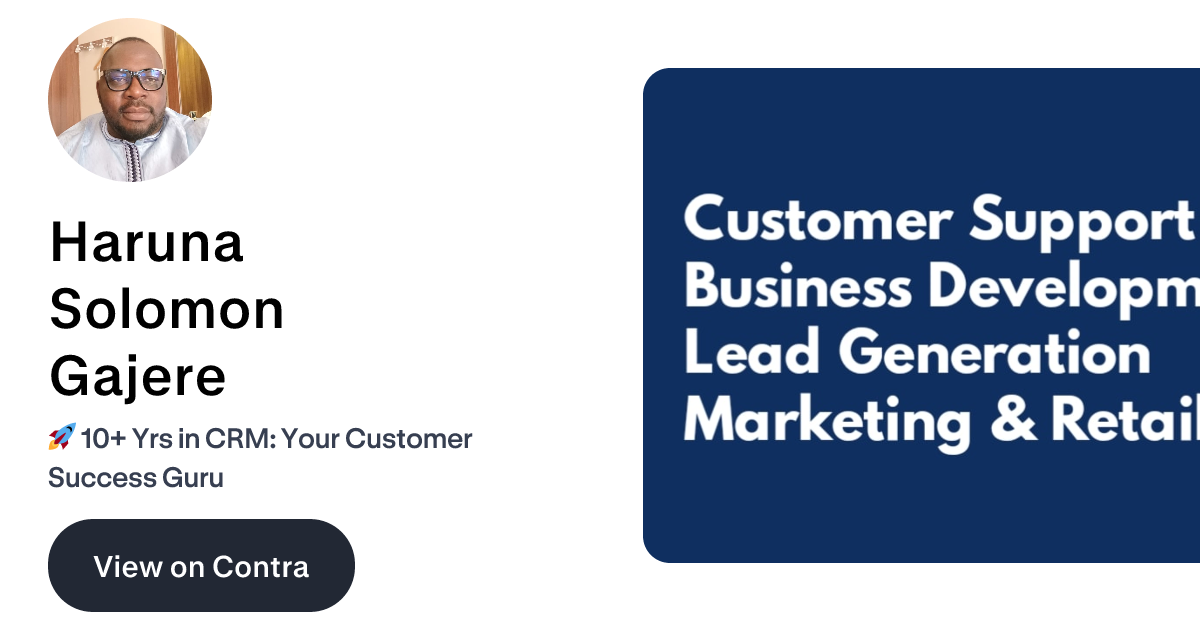 Haruna Solomon Gajere on Contra