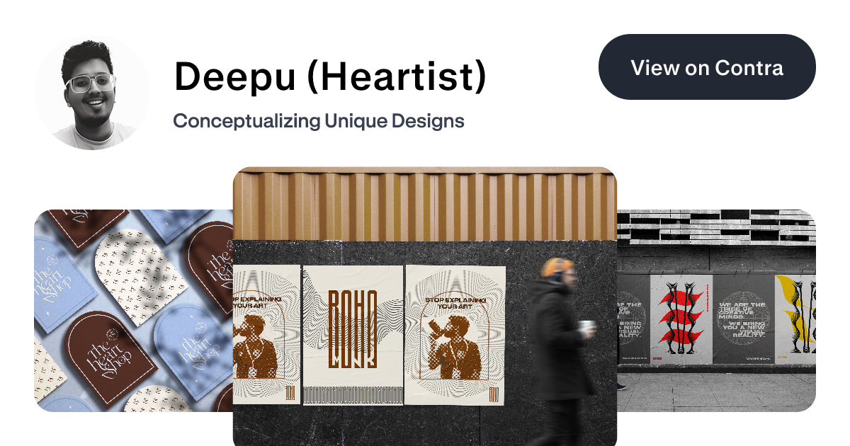 Deepu (Heartist) on Contra | Conceptualizing Unique Designs